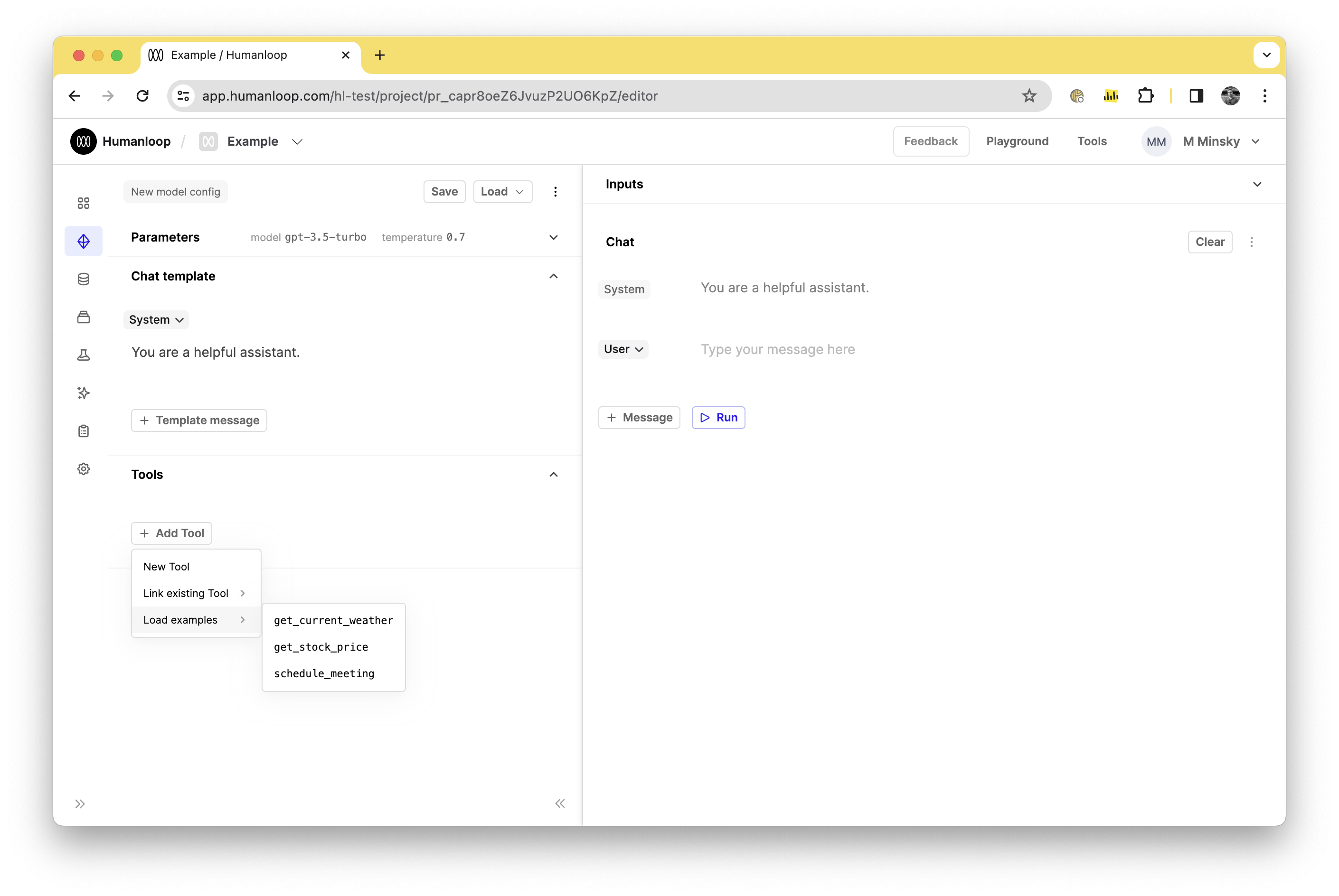 Tool Calling In Editor — Humanloop Docs 