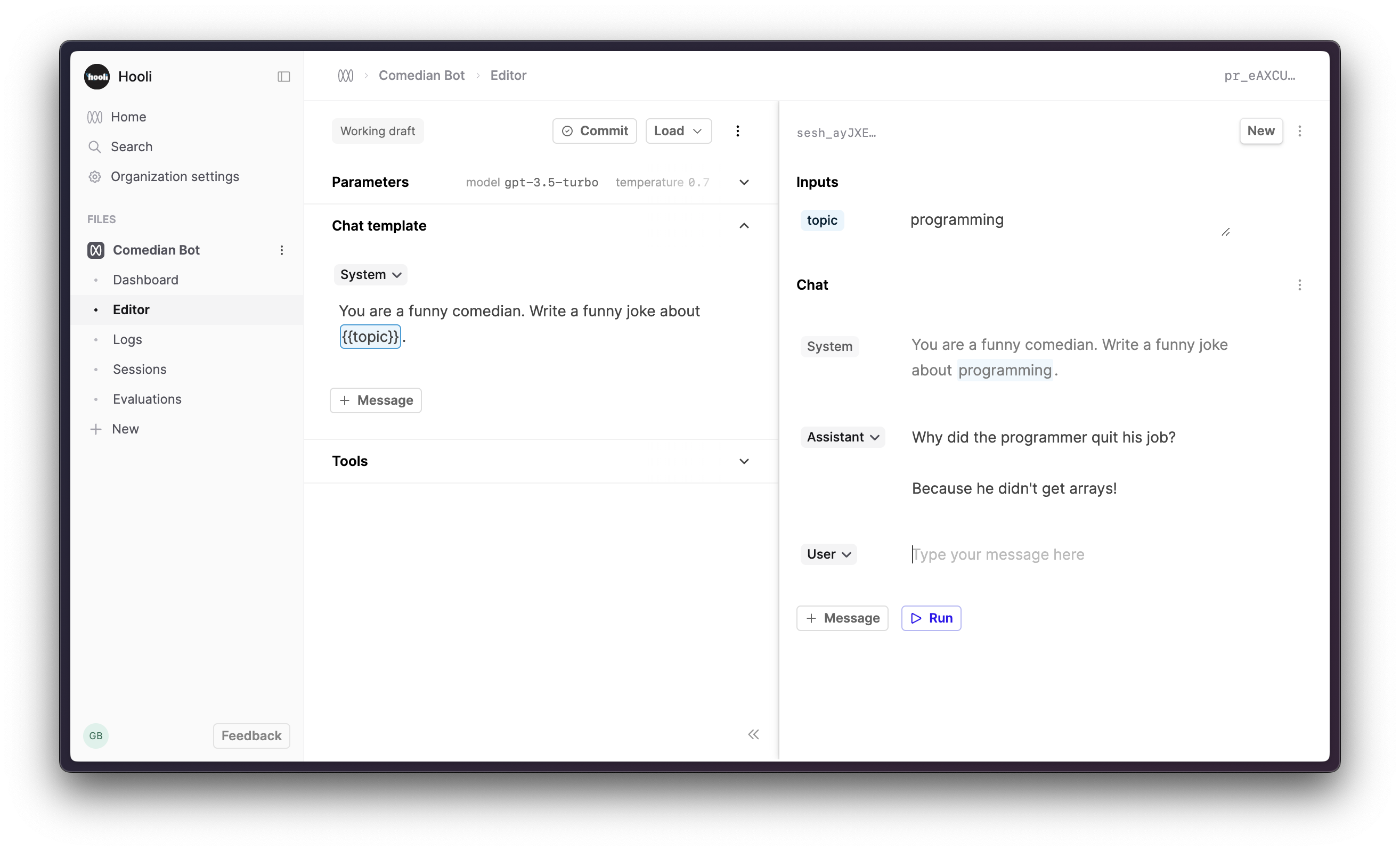 Create Prompt in the UI — Humanloop Docs