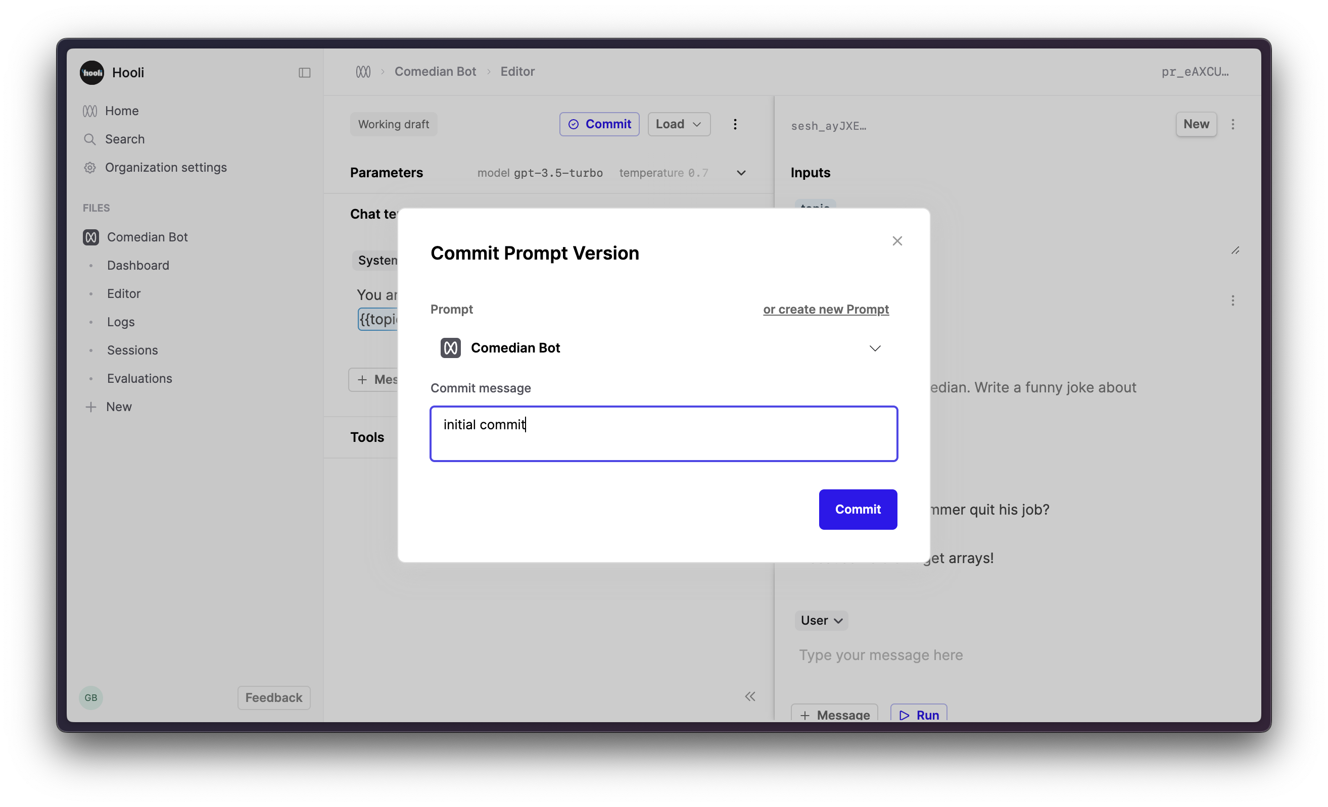 Create Prompt in the UI — Humanloop Docs