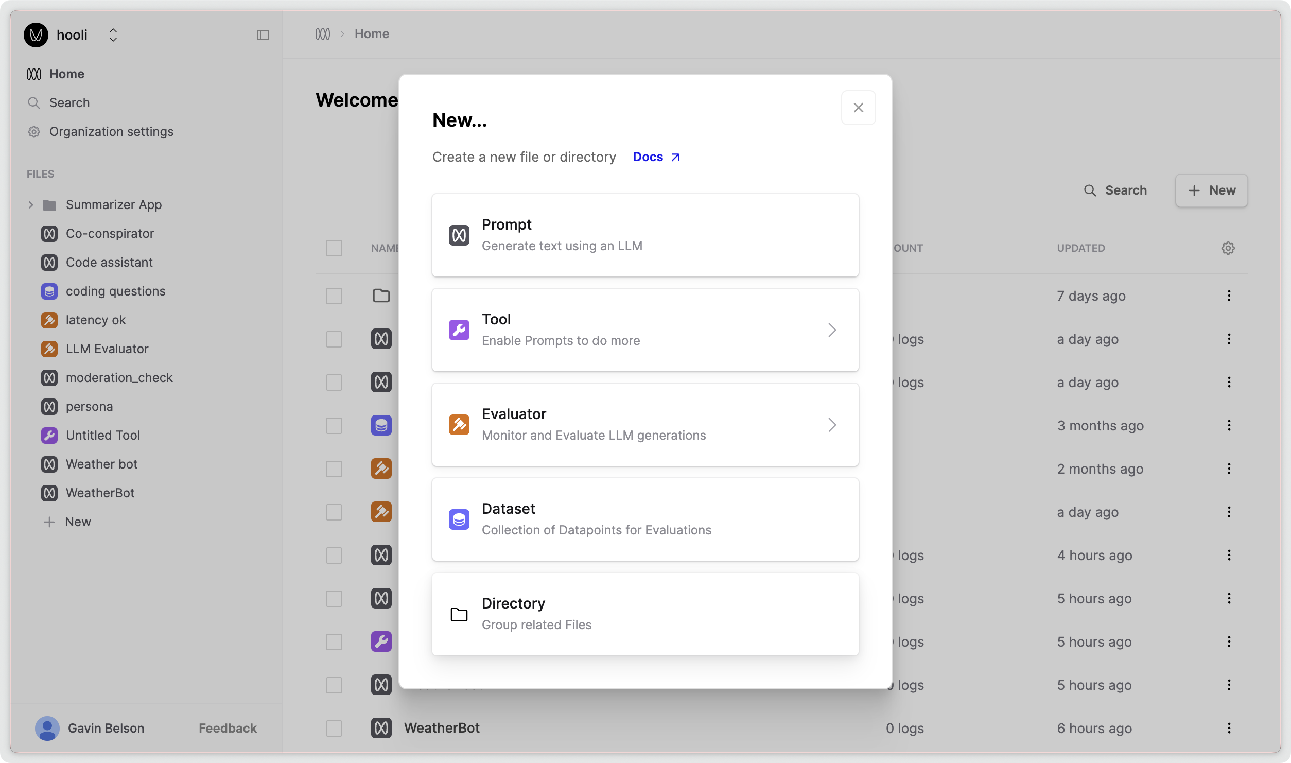 Create a Directory — Humanloop Docs