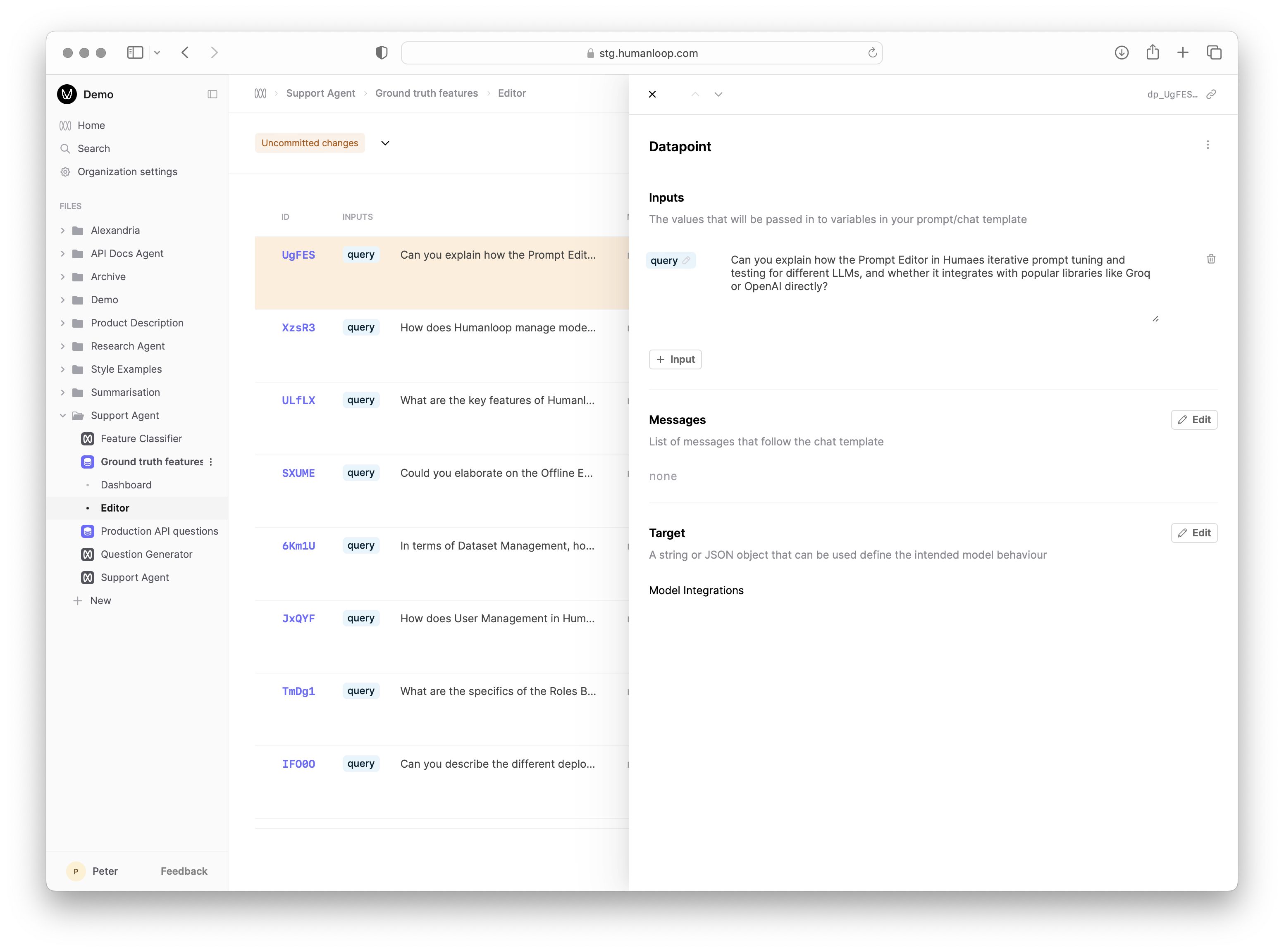 Datasets — Humanloop Docs