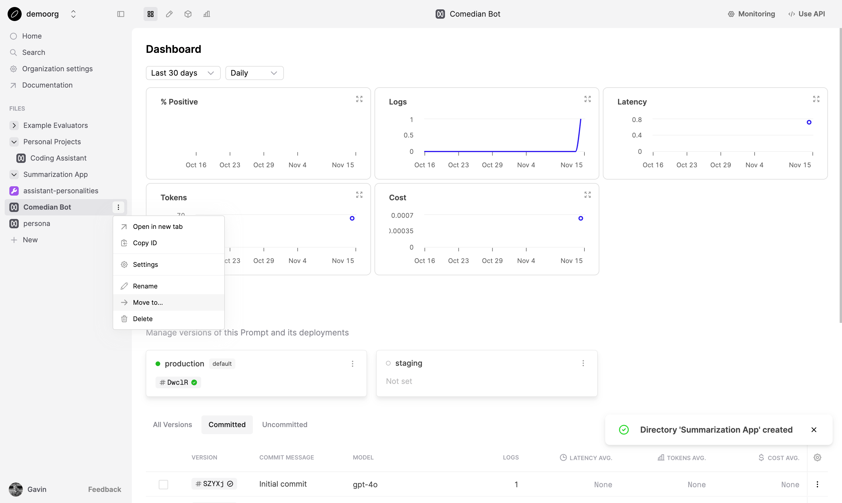 Create a Directory — Humanloop Docs