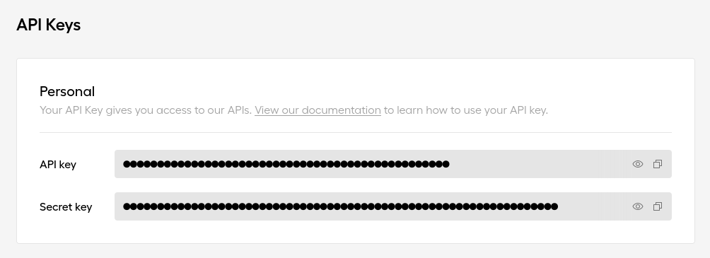 Getting your API key — Hume API