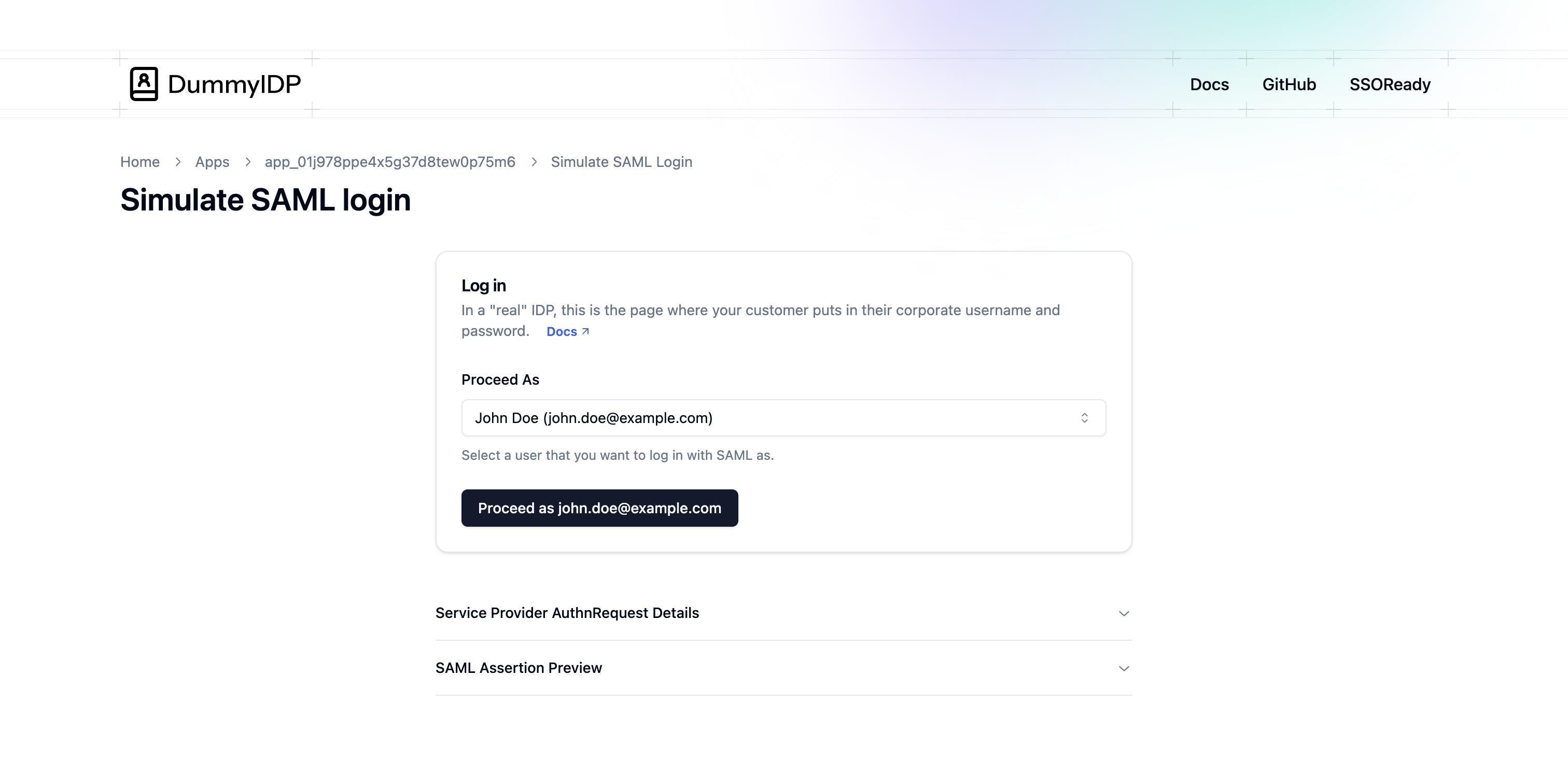 Using DummyIDP to test SAML and SCIM end-to-end — SSOReady Docs